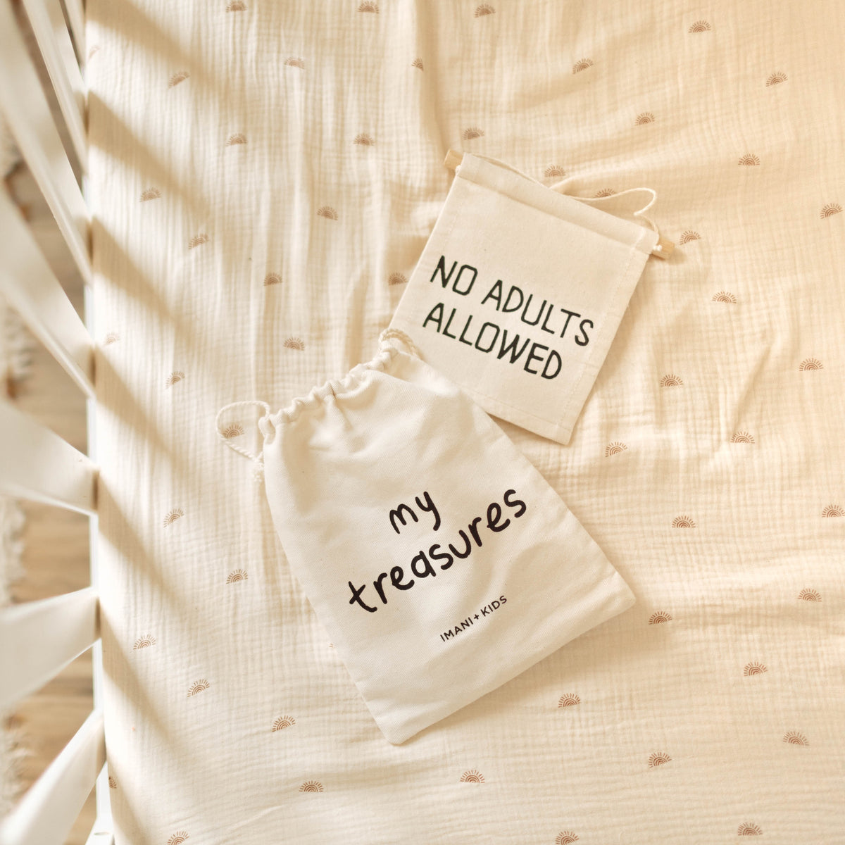 no adults allowed hang sign – Imani + Kids