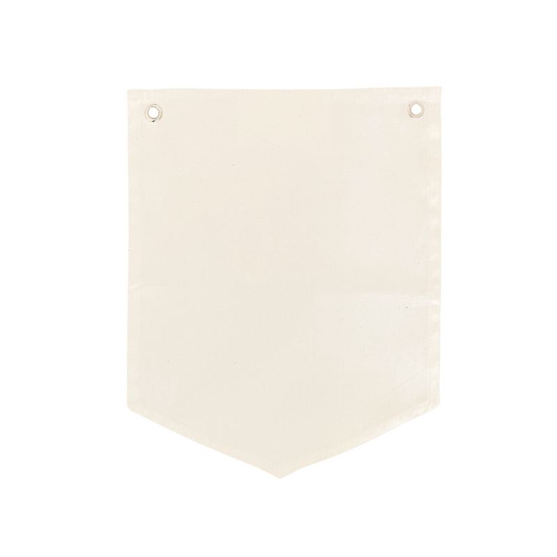 Blank Pointed Canvas Banner | Customizable Wall Hanging – Imani + Kids
